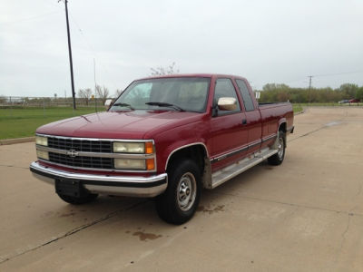 Buy 1992 Chevrolet 2500 Fleetside137,687,Extended Cab Pickup,Burgundy ...